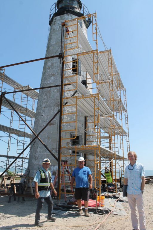 Renovation work underway at New Point Light - Gazette Journal