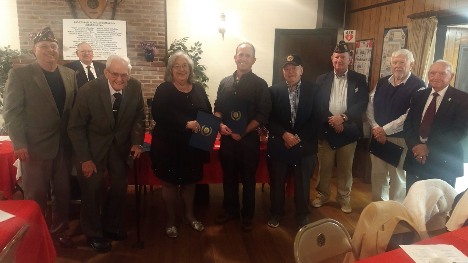 Mathews legionnaires hold Veterans Day Dinner and Awards Program ...