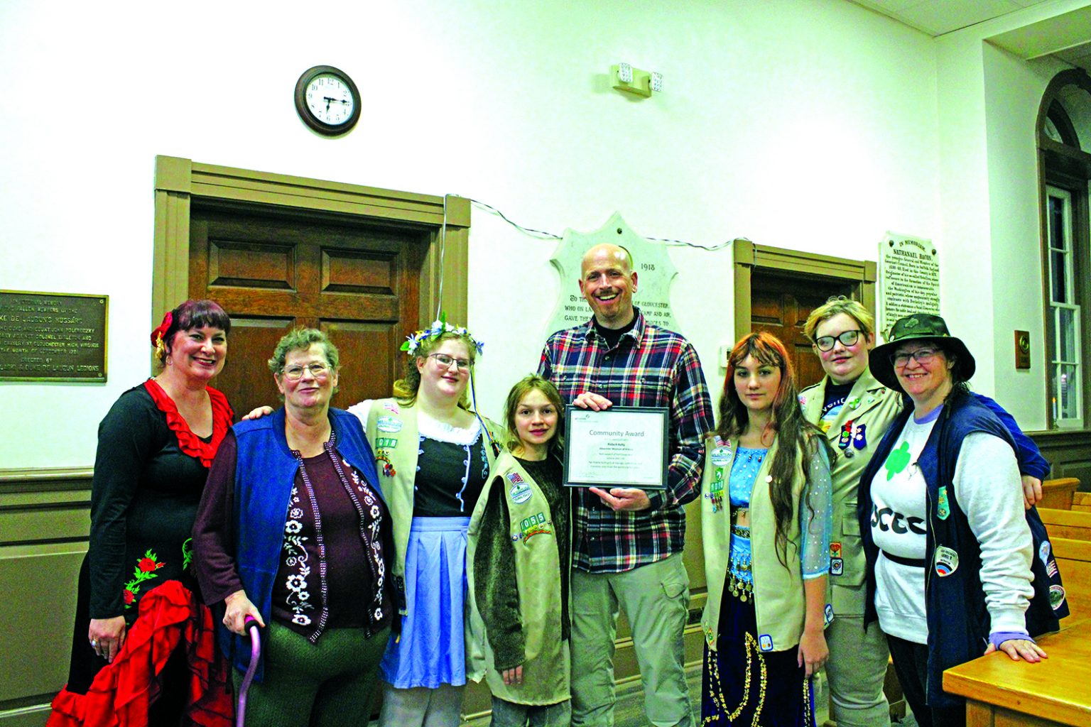 Robert Kelly presented award from Girl Scouts - Gazette Journal
